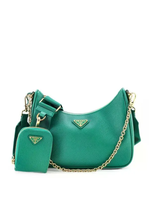 Prada Re-edition 2005 Shoulder Bag Saffiano Leather Small Crossbody Bag - Green