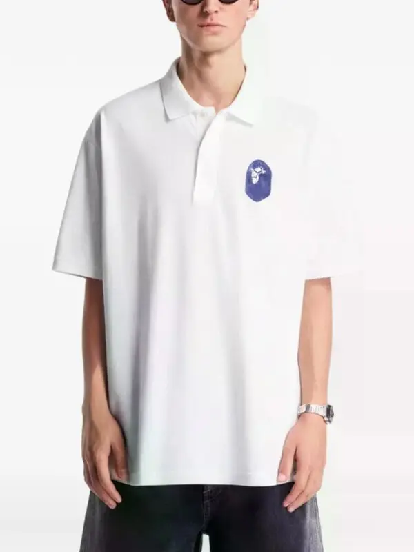 A BATHING APE Ape Head Relaxed-fit Polo Shirt