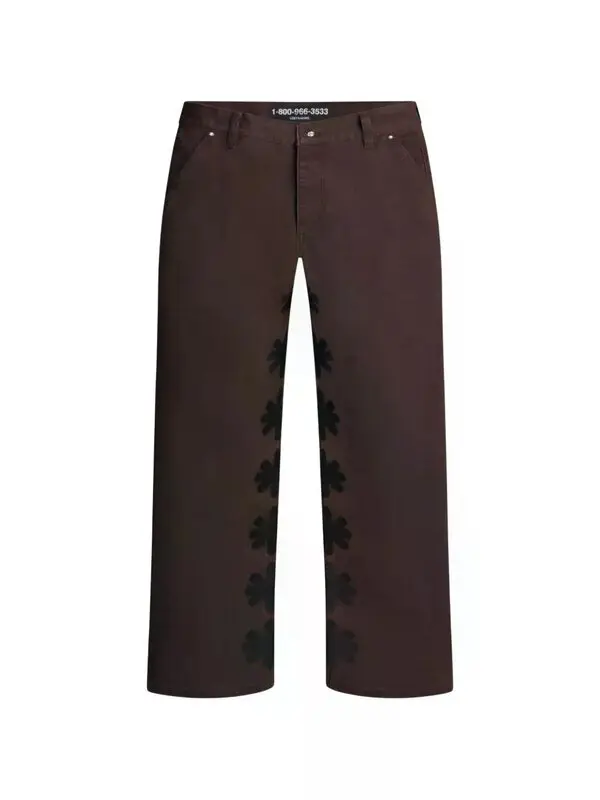 LOSTSHDWS Floral Patchwork Carpenter Trousers