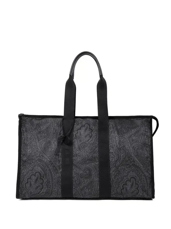 Etro Large Arnica Paisley-print Travel Bag - Black