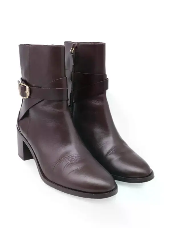 STUART WEITZMAN 2020s Esme Buckled Ankle Boots - Brown