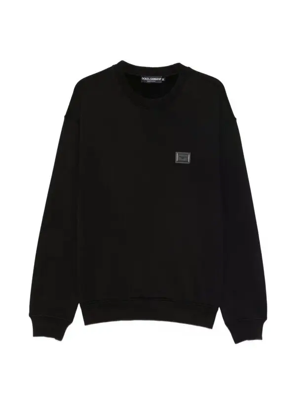 Dolce & Gabbana Logo Plaque Sweatshirt - Black