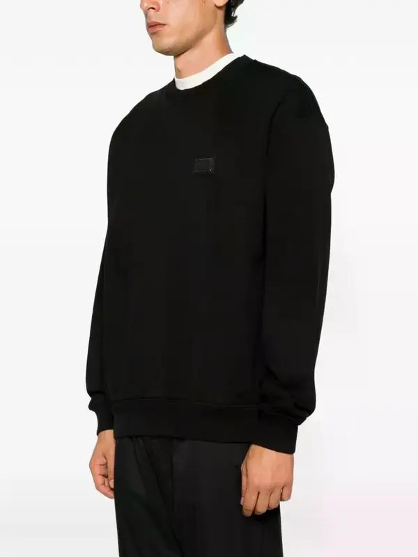 Dolce & Gabbana Logo Plaque Crew Neck Sweater