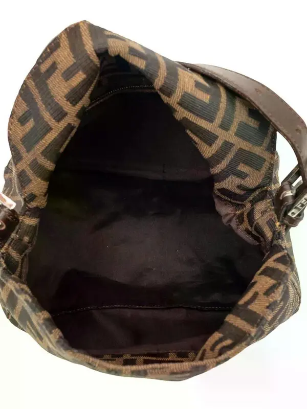 Fendi Zucca Canvas Double Flap Mamma Shoulder Bag