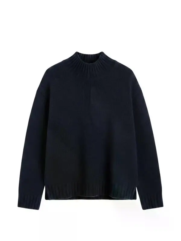 Chinti & Parker Funnel-neck Cashmere Sweater - Blue