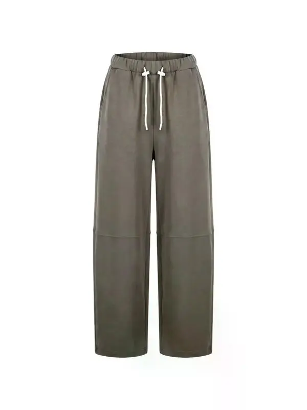 VICOLO Drawstring Wide-leg Track Pants - Grey