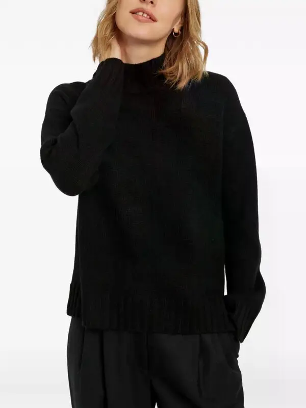 Chinti & Parker Funnel-neck Ribbed-trim Sweater