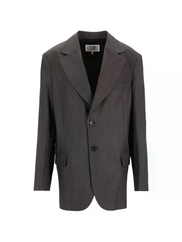 MAISON MARGIELA Notched-lapel Single-breasted Jacket - Grey