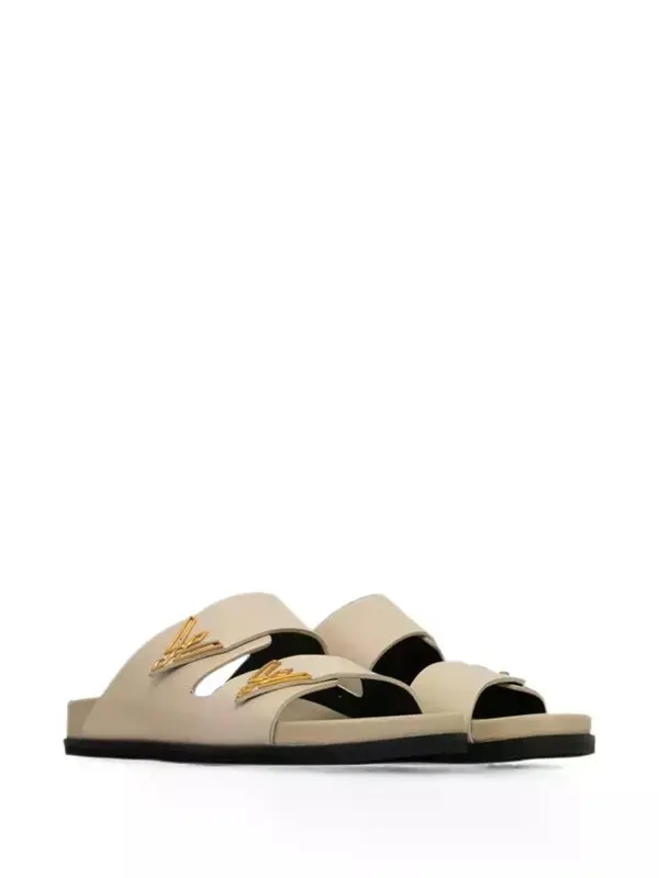 VANDA NOVAK Sandy Logo-plaque Double-strap Sandals