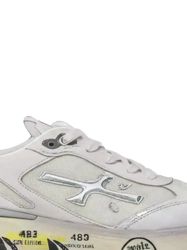 Premiata Panelled Logo-patch Sneakers - Neutrals