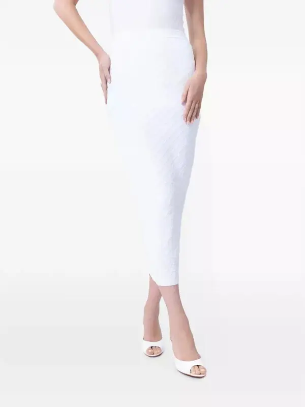 Balmain Jacquard-knit Pencil Skirt