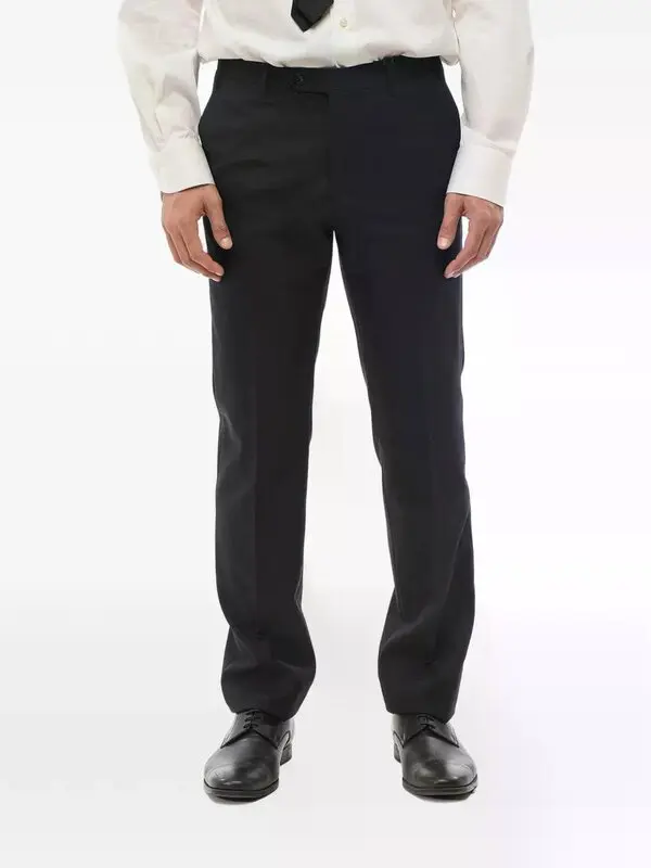 Corneliani Virgin Wool Welt-pocket Trousers - Black