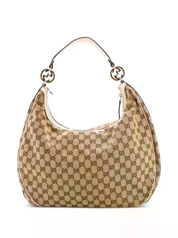 Gucci Gg Canvas Large Hobo Bag - Brown