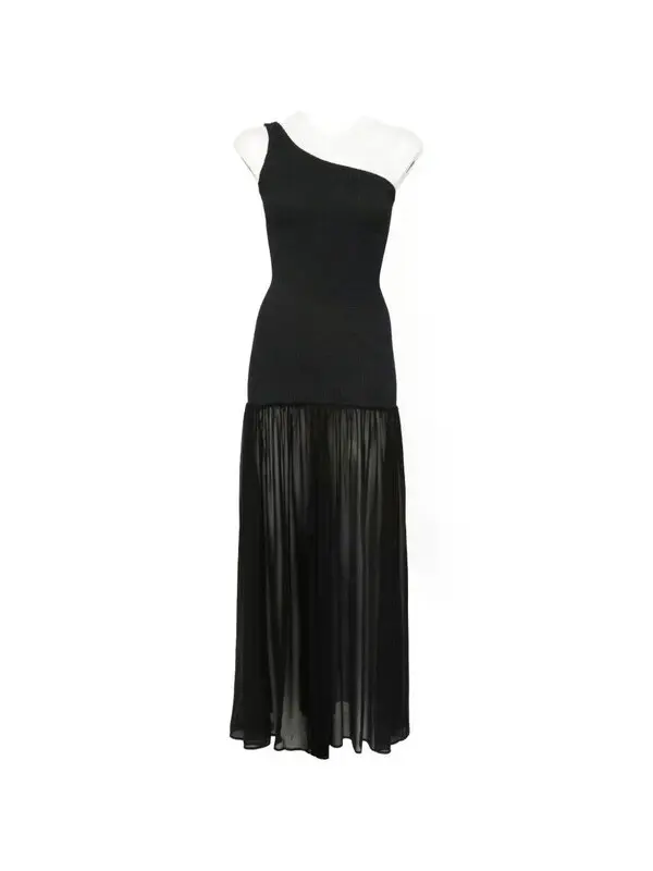 Hunza G Sandy One-shoulder Maxi Dress - Black