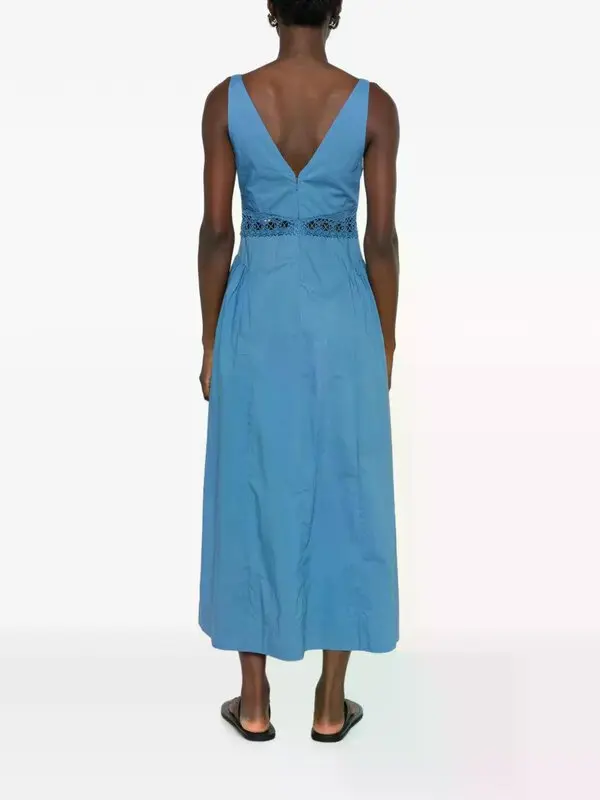 Posse Veda Crochet-trim Midi Dress