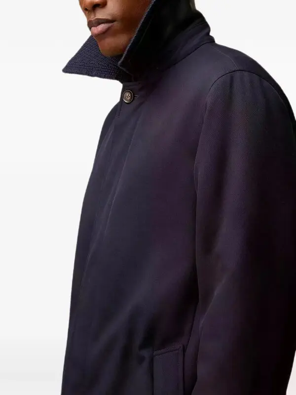 RETORI Detachable-collar Wool-gabardine Coat