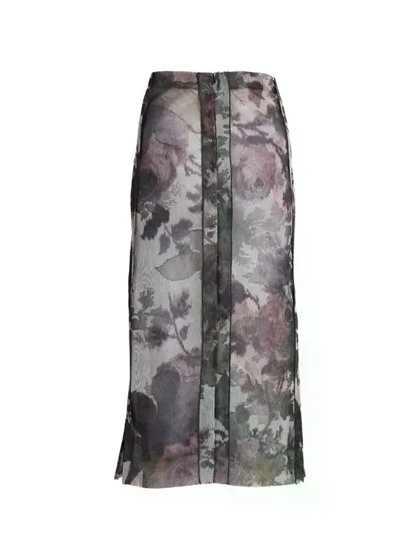 Erdem Floral-print Jacquard Skirt