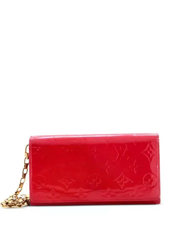 LOUIS VUITTON Monogram Vernis Clutch Bag - Red