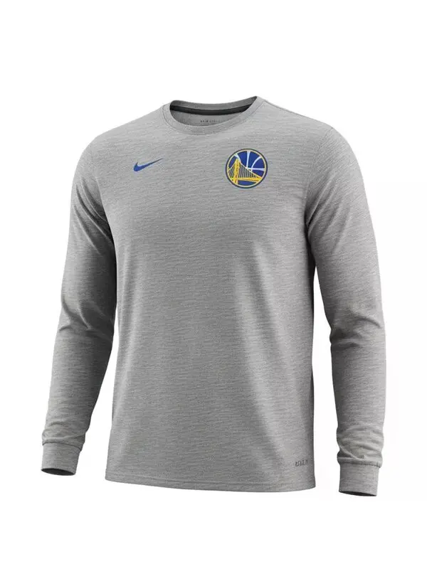 Nike Nba Golden State Warriors Facility Dri-fit Long-sleeve T-shirt - Grey