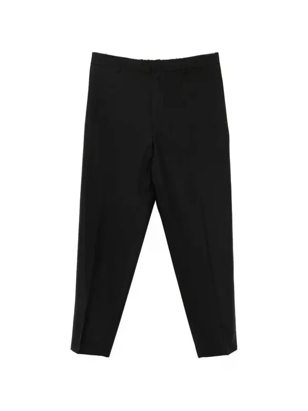 JIL SANDER Straight-leg Cotton Trousers - Black
