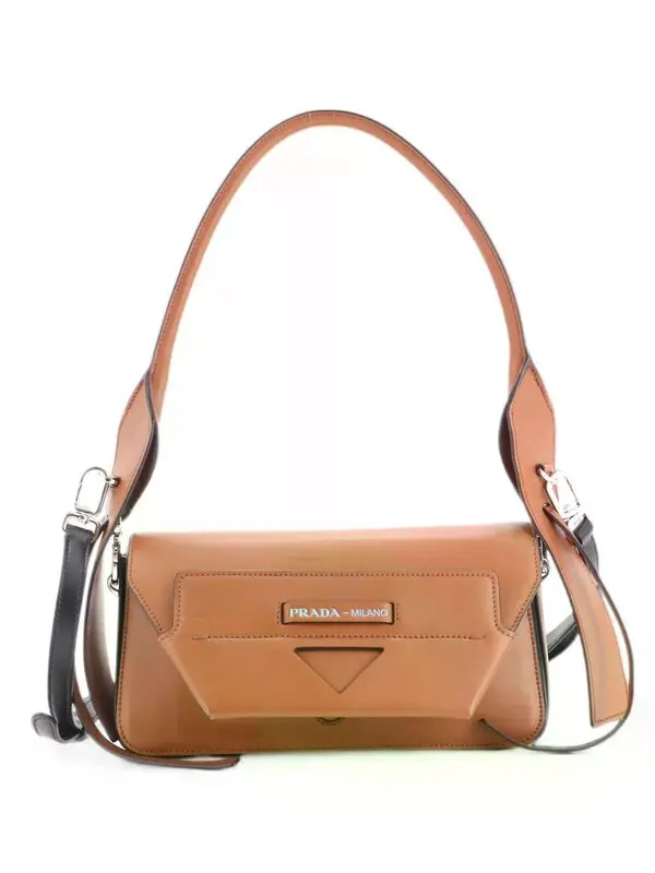 Prada Manuelle Shoulder Bag City Calf Medium Crossbody Bag - Brown