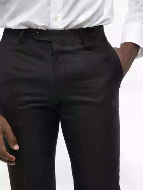 Corneliani Flat-front Virgin Wool Trousers