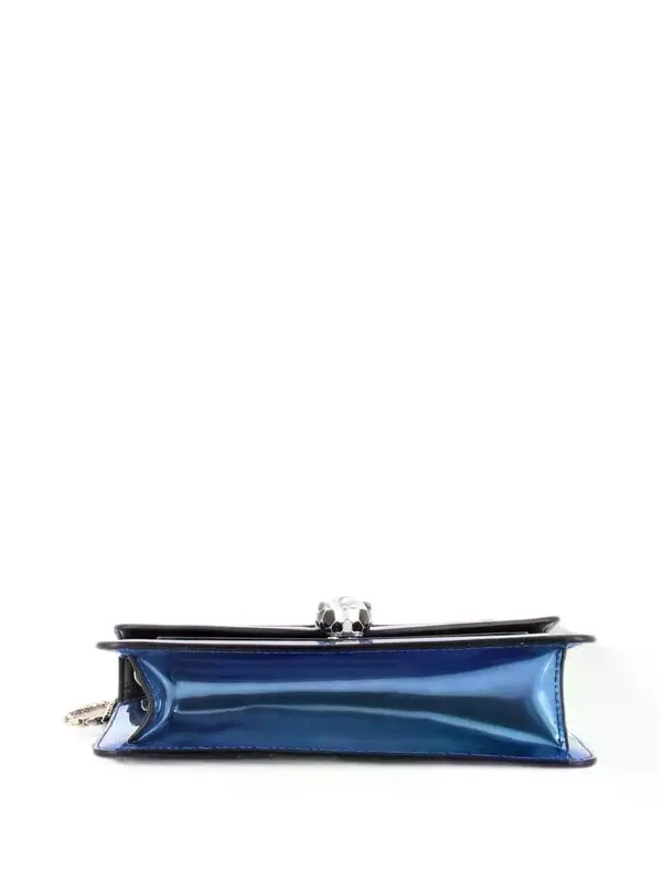 BVLGARI Serpenti Forever Metallic Leather Small Shoulder Bag
