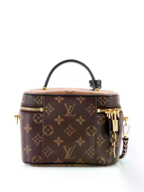 LOUIS VUITTON Reverse Monogram Canvas Pm Vanity Satchel - Brown