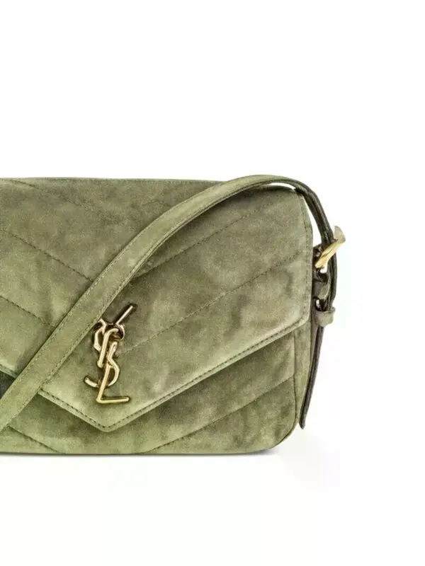 Saint Laurent Small Loulou Matelassé Shoulder Bag - Green