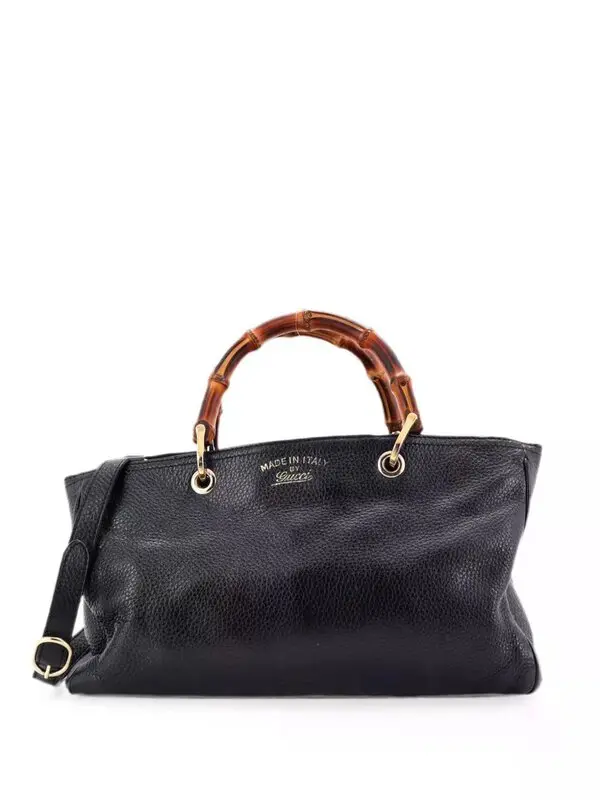 Gucci Bamboo Shopper Leather Medium Tote Bag