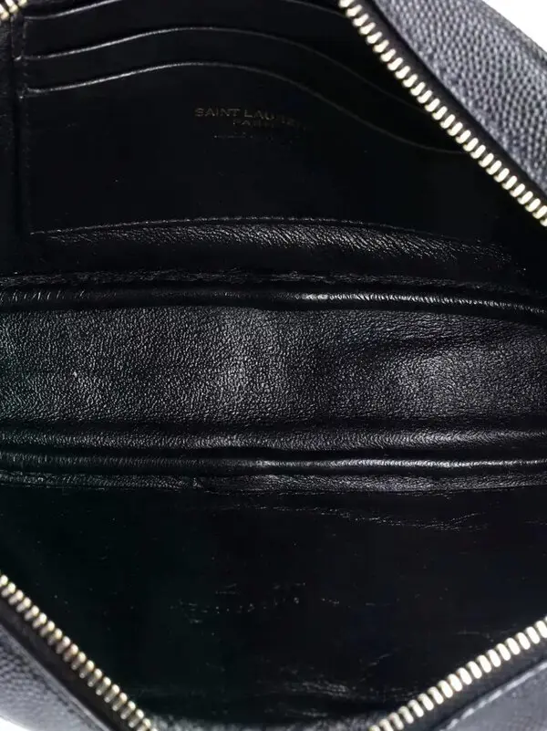 Saint Laurent Matelassé Chevron Leather Mini Camera Bag - Black