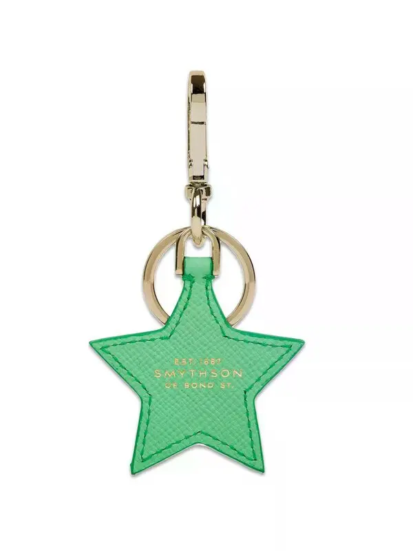 Smythson Star Keyring - Green