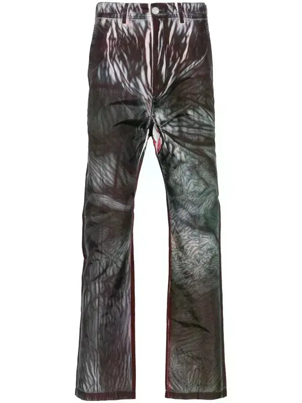 KANGHYUK Abstract Print Drop-crotch Trousers
