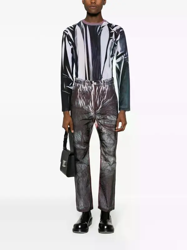 KANGHYUK Abstract Print Drop-crotch Trousers