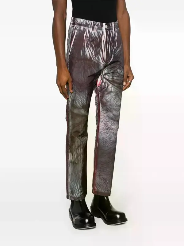 KANGHYUK Abstract Print Drop-crotch Trousers