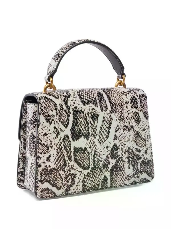 Pinko Mini Love One Light Handbag With Python Print And Love Birds Buckle