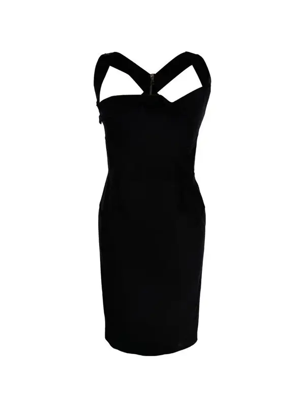 Roland Mouret Square-neck Sleeveless Dress With Cut-out Detailing - Black