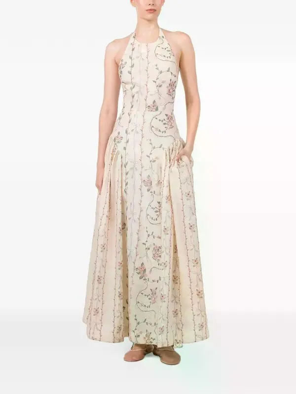 Agua Bendita Balsa Navegante Maxi Dress - Neutrals