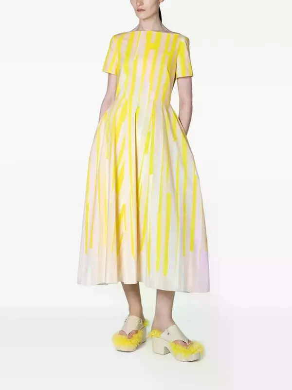 ROKSANDA Vaela Abstract-print Midi Dress