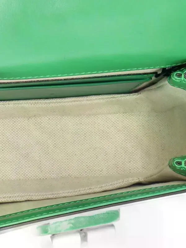Gucci Bamboo 1947 Top Handle Bag Leather Mini Shoulder Bag - Green