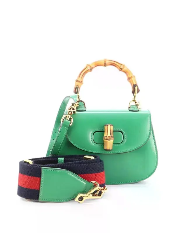 Gucci Bamboo 1947 Top Handle Bag Leather Mini Shoulder Bag