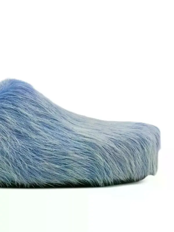 Marni Fussbett Calf-hair Mules - Blue
