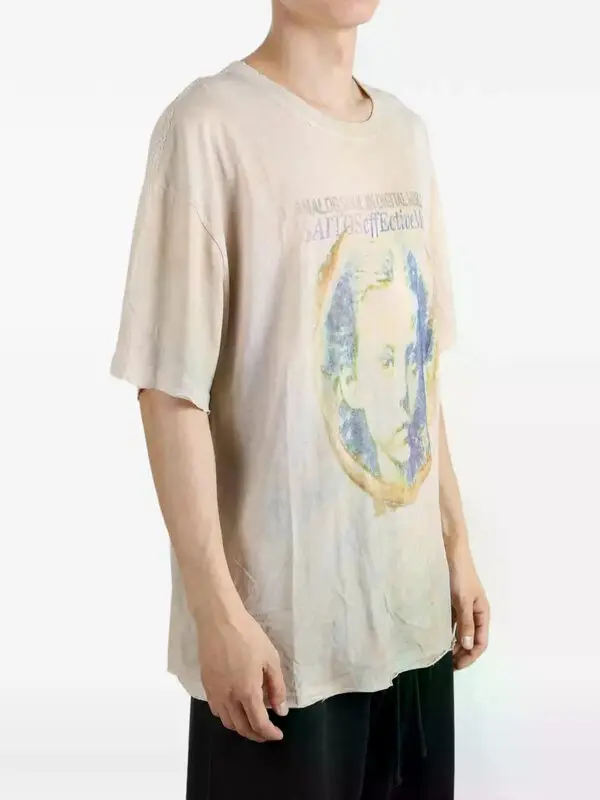 SAITOS Analog Soul Graphic-print Distressed T-shirt