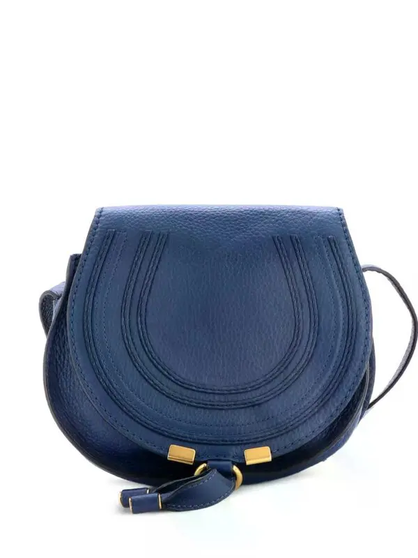Chloé Marcie Small Leather Crossbody Bag - Blue