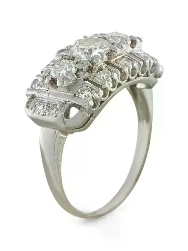 LB EXCLUSIVE Art Deco Diamond Ring - Silver