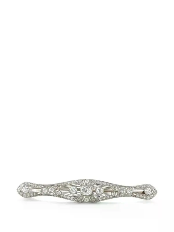 LB EXCLUSIVE Diamond Filigree Brooch - Silver