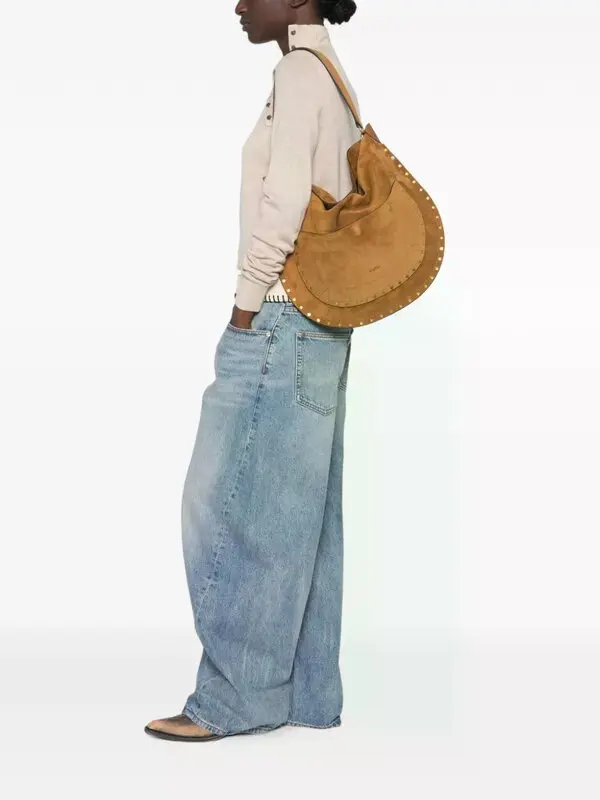 Isabel Marant Étoile Oskan Studded Shoulder Bag - Brown
