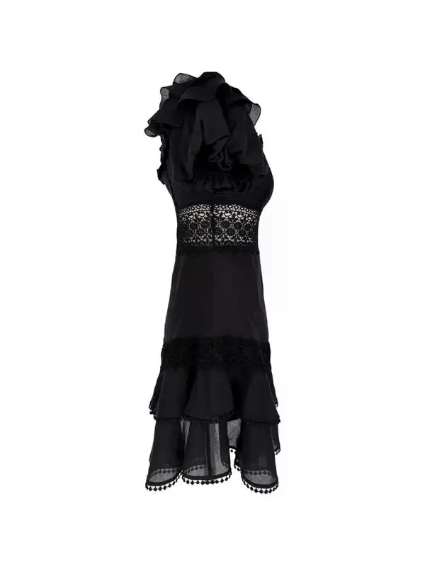 Charo Ruiz Ibiza Lace-trimmed Ruffled Dress