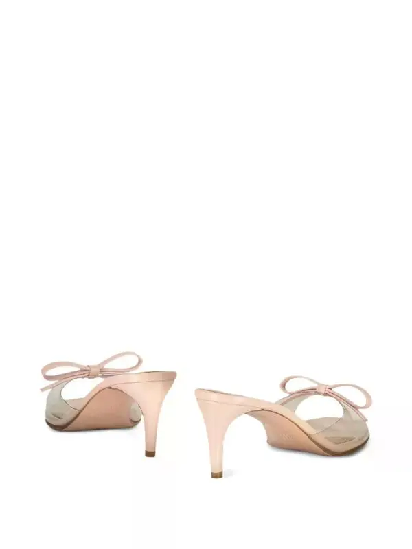 Red Valentino Bow Detail Transparent Mules - Pink