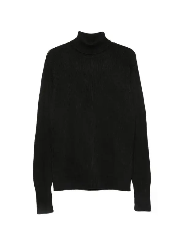 Barena Venezia Ribbed-knit Roll-neck Sweater - Black